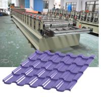 China Customized Adamante Metal Roof Roll Forming Machine 0.50mm TS55-350-1125 7.5KW for sale