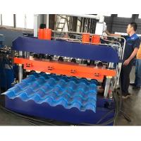 China PPGI Metal Roman Tile Roll Forming Machine 1250mm Feeding Width 5-6m/min Roof Panel Making Machine for sale