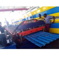 China PPGI Metal Roman Tile Roll Forming Machine 1250mm Feeding Width 5-6m/min Roof Panel Making Machine for sale