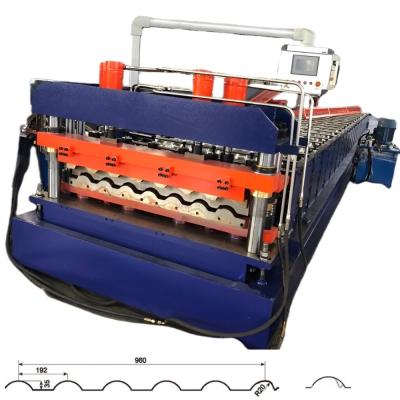 China PPGI Metal Roman Tile Roll Forming Machine 1250mm Feeding Width 5-6m/min Roof Panel Making Machine for sale