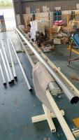 China Galvanized Steel 70mm Awning Tube Roll Forming Machine 0.7-0.9mm Thickness 24 Stations for sale