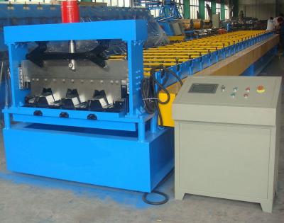 China 0.6-1.5mm Steel Ribbed Panel Floor Decking Cold Roll Forming Machine - 10-12m/min Production, 380V 3-Phase for sale