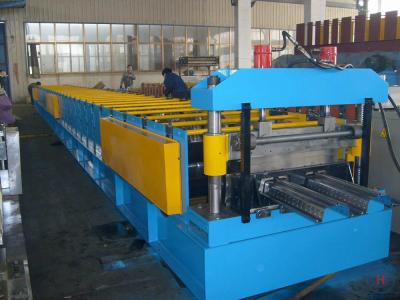China Hydraulic Cutting Floor Deck Roll Forming Machine 4KW Galvanized Steel PLC Control for sale