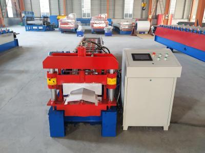 China Galvanized Steel Roof Tile Ridge Cap Roll Forming Machine 400mm Width 0.42mm Thickness for sale