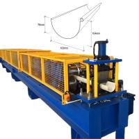 China Zincalume Galvanized Steel Half Round Gutter Roll Forming Machine 0.3-0.8mm Thickness 16 Stations for sale