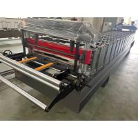 China PPGI Zinc Metal Roof Making Machine 0.3mm Full Automatic Trapezoid 5 Rib Roll Forming for sale