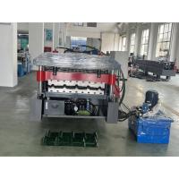 China PPGI Zinc Metal Roof Making Machine 0.3mm Full Automatic Trapezoid 5 Rib Roll Forming for sale