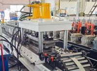 China 0.8-1.2mm Thickness Din Rail Channel Roll Forming Machine Punched Hat Channel Making Machine for sale