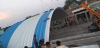 China 0.8-1.5mm Thickness ACM No-Grid Arch Roof Roll Forming Machine 36m Span for sale