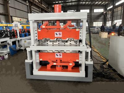 China 0.8-1.2mm B Deck Composite Floor Deck Double Layer Roll Forming Machine 28-30 Stations for sale
