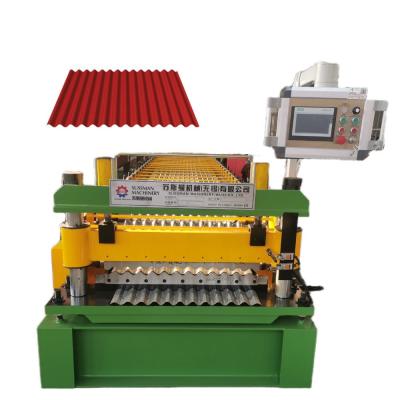 China 836mm Round Wave Corrugated Roof Sheet Roll Forming Machine 0.3-0.8mm Thickness 18 Stations for sale