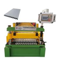 China 836mm Round Wave Corrugated Roof Sheet Roll Forming Machine 0.3-0.8mm Thickness 18 Stations for sale