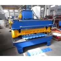 China Trapezoidal Corrugated Double Layer Roof Sheet Roll Forming Machine 0.12-0.3mm Thickness 1000mm Width for sale