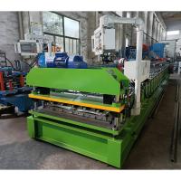 China Zincalum 5V Twin Ribs Roof Sheet Roll Forming Machine 0.12-0.8mm Thickness 10-12m/min Speed for sale