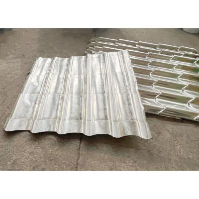 China Galvanized Steel Step Tile Glazed Tile Roll Forming Machine 0.4-0.7mm Thickness 18 Stations for sale
