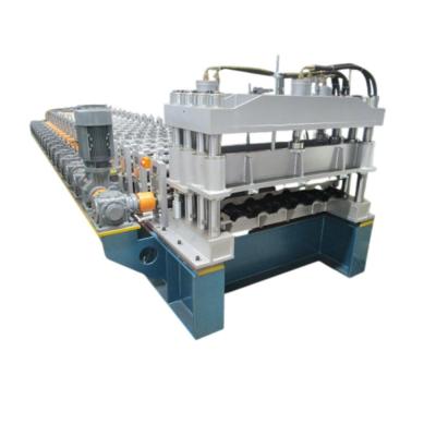China Galvanized Steel Metrocopo Tile Romantile Roll Forming Machine 0.4-0.7mm Thickness 6m/min for sale