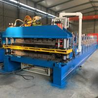 China Double Layer Roof Roll Forming Machine 0.3-0.7mm Thickness 1220mm Coil Width Tr20 Tr40 Trapezoidal Metal Panel for sale