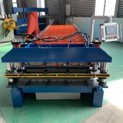 China Double Layer Roof Roll Forming Machine 0.3-0.7mm Thickness 1220mm Coil Width Tr20 Tr40 Trapezoidal Metal Panel for sale
