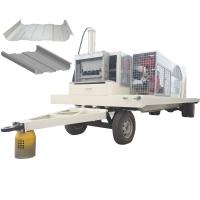 China Portable KR18 KR24 SSR Standing Seam Roof Sheet Roll Forming Machine 11 Stations 24HP for sale