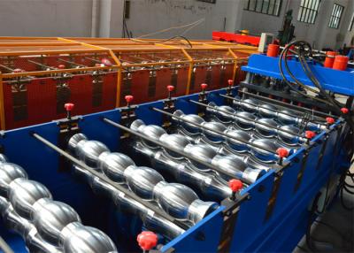 China 1.2 Inch Single Chain Drive Glazed Tile Roll Forming Machine With Material  Width 1000mm for sale