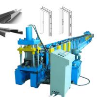China 0.8-1.5mm Thickness Full Automatic Knock Down Double Rebate Galvanized Steel Window Door Frame Roll Forming Machine for sale