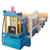China 0.3-0.8mm Galvanized Steel K Type Half Square Rain Gutter Roll Forming Machine for sale