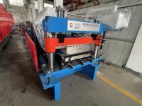 China 0.8-1.2mm Thickness Customized Color Sectional Garage Door Panel Roll Forming Machine for sale