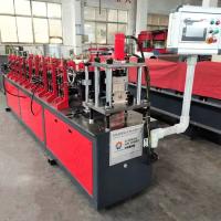 China 0.6-1.2mm PPGI V Shaped Steel Rack Mesh Deck Roll Forming Machine for sale