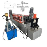 China 0.6-1.0mm RC Galvanized Steel Omega Profile Hat Channel Roll Forming Machine with Logo Embossing for sale