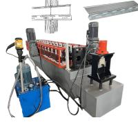 China Galvanized Steel RC Top Hat Roof Batten Furring Channel Roll Forming Machine 0.4-1.2mm for sale
