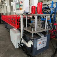 China 22 Gauge Steel Overhead Garage Door Strut U Bar Roll Forming Machine 14 Stations 220V 60Hz for sale