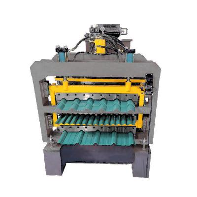 China 0.3-0.8mm Galvanized Steel 3 Layer Metal Roof Sheet Roll Forming Machine 1250mm for sale