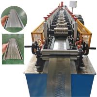 China Galvanized Steel Rolling Shutter Door Slat Roll Forming Machine 0.7-1.2mm Thickness with Perforated Holes for sale