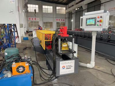 China 0.8-1.0mm Galvanized Steel Omega Profile Din Rail Roll Forming Machine 12 Stations 5.5KW for sale