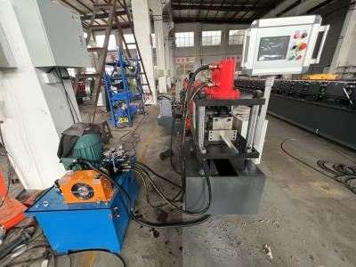China 0.8-1.2mm Galvanized Steel Hat Channel DIN Rail Roll Forming Machine 12 Stations 5.5kW for sale