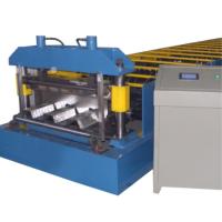China Galvanized Steel Floor Deck Roll Forming Machine Chain Drive With PLC Control for sale