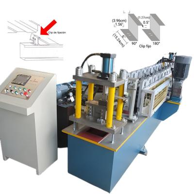 China Mexico KR18 KR24 Z Shape Clip Lock Roll Forming Machine 0.5-1.0mm 10-12m/min for sale