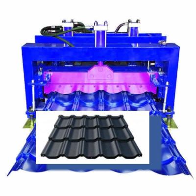 China 5.5KW Hydraulic Station Glazed Tile Roll Forming Machine 17 Stations 0.4-0.8mm for sale