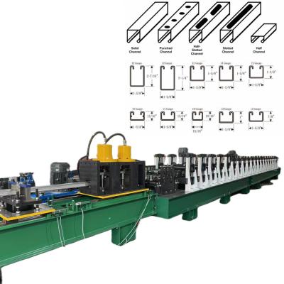 China 1.5-2.5mm Stainless Steel Solar Panel Support Unistrut Roll Forming Machine for sale