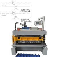 China Galvanized 0.3-0.7mm R101 R72 Metal Roofing Sheet Roll Forming Machine 76mm 45 Steel Shaft for sale