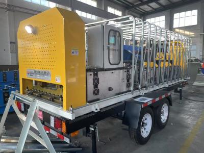 China KR18 Standing Seam Roll Forming Machine 0-12m/min 18in Wide On Site Diesel Main Motor for sale
