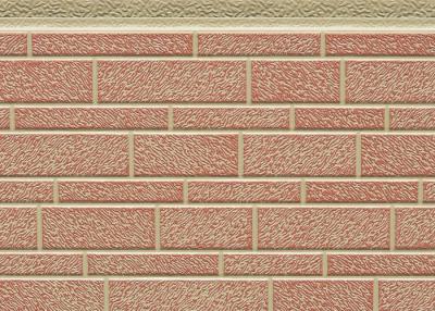 China Decorative Insulated PU Foam Sandwich Panel Brick Type 380mm Width 16mm Thickness for Energy-Efficient Buildings for sale