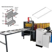 China 250-550mm Width Adjustable Supermarket Gondola Shelving Storage Rack Shelf Board Panel Roll Forming Machine for sale