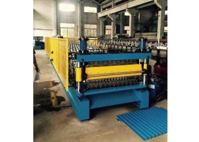 China Hydraulic Punching 2 Layer Steel Roll Forming Machine 0.25-0.8mm Thickness for sale