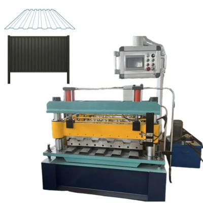 China Color Coated Galvanized Steel Fence Panel Roll Forming Machine 0.3-0.8mm 380V 50Hz for sale