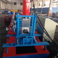 China PLC Controlled Blue Rack Upright Roll Forming Machine 12-15m/min 0.5-2.0mm for sale