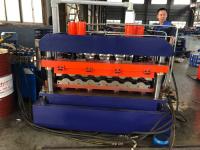 China Color Sheet Roof Panel Roll Forming Machine , Glazed Tile Roll Forming Equipment for sale