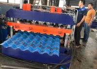 China Trapezoidal Roof Panel Roll Forming Machine 1000mm Width, 8-12m/min Speed for Building Materials for sale