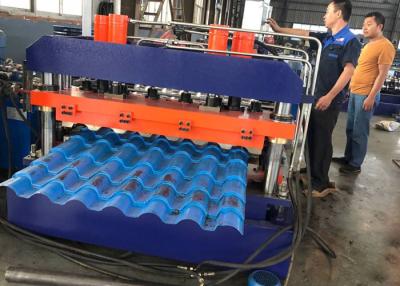 China Trapezoidal Roof Panel Roll Forming Machine 1000mm Width, 8-12m/min Speed for Building Materials for sale