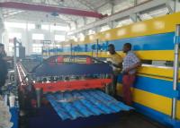 China Trapezoidal Roof Panel Roll Forming Machine 1000mm Width, 8-12m/min Speed for Building Materials for sale